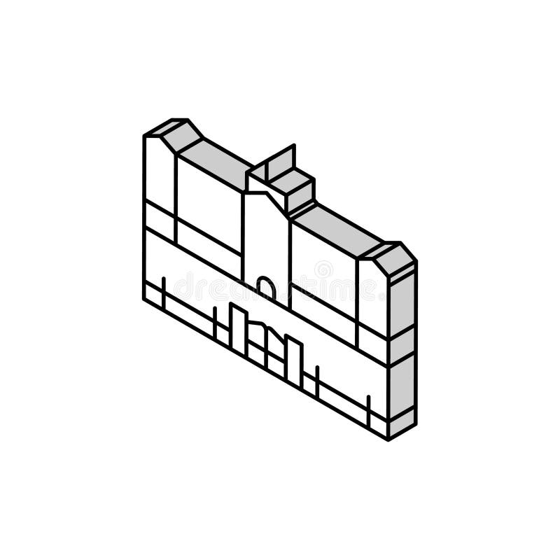 Buckingham Palace Isometric Icon Vector Illustration Stock Vector ...