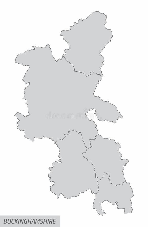 Buckinghamshire County Administrative Map Stock Illustration ...