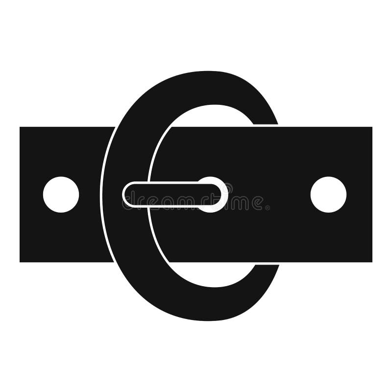 Buckle Belt Icon, Simple Style Stock Vector - Illustration of black ...