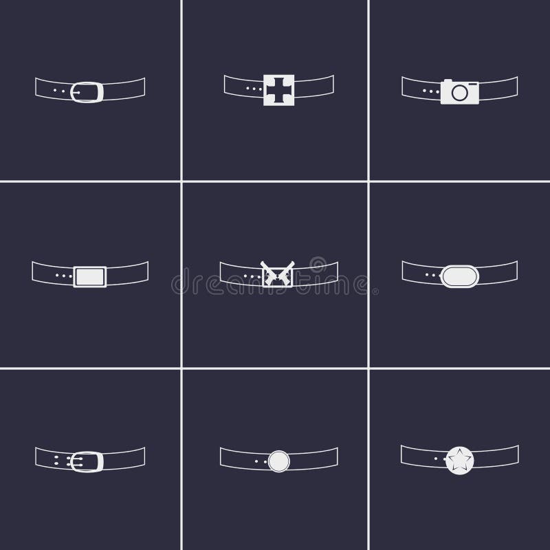 Buckle icons stock vector. Illustration of icon, strap - 50160447