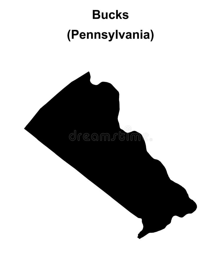 Bucks outline map stock vector. Illustration of blank - 361754701