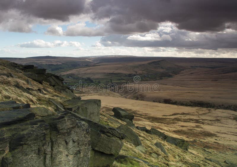 Buckstone edge stock photo. Image of clouds, road, beautiful - 37924880
