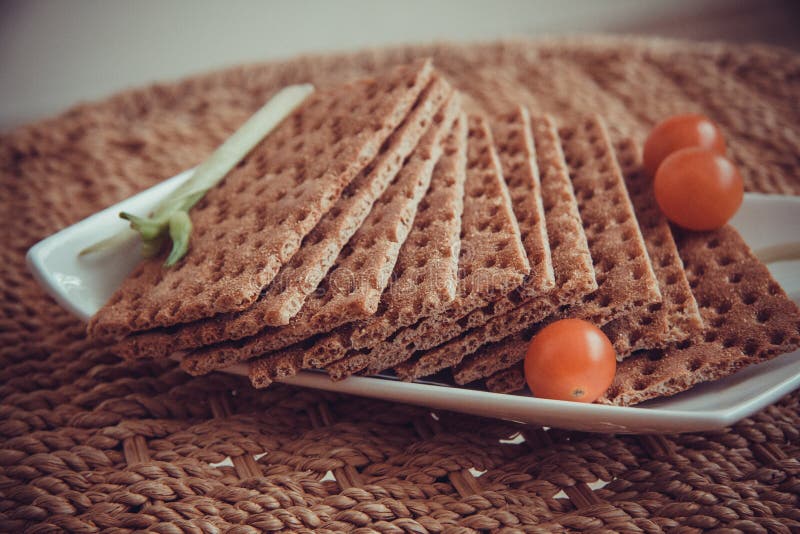 Buckwheat crispbread stock image. Image of bread, leek - 70362517