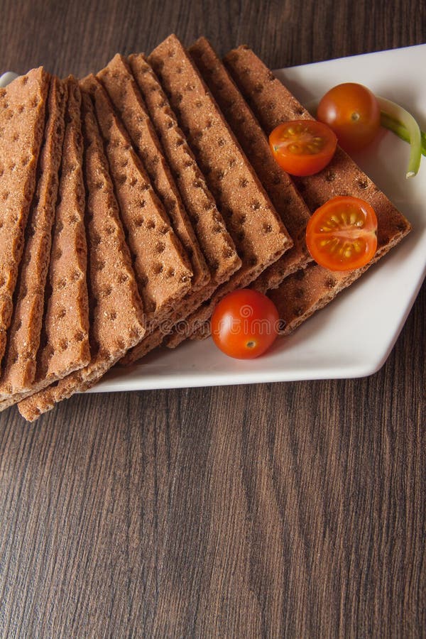 Buckwheat crispbread stock image. Image of cherry, cheese - 74057873