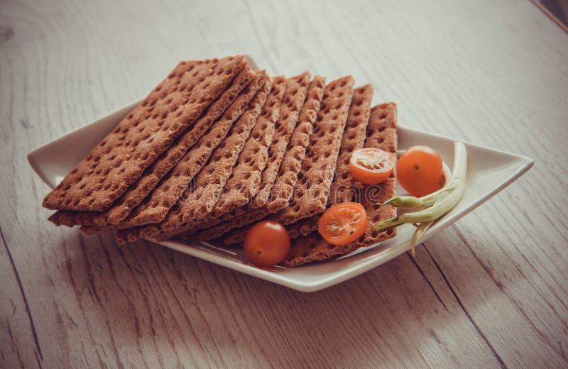 Buckwheat crispbread stock photo. Image of cherry, delicacy - 75032314