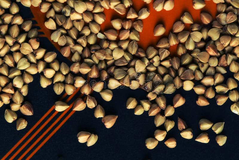 Buckwheat grain stock image. Image of stripes, close - 80839701