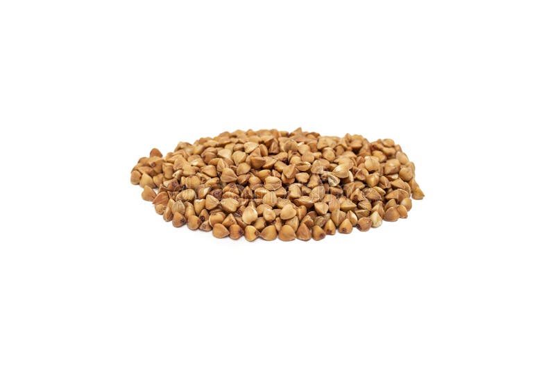Buckwheat Seeds Pile Side View Isolated on White Background Stock Image ...