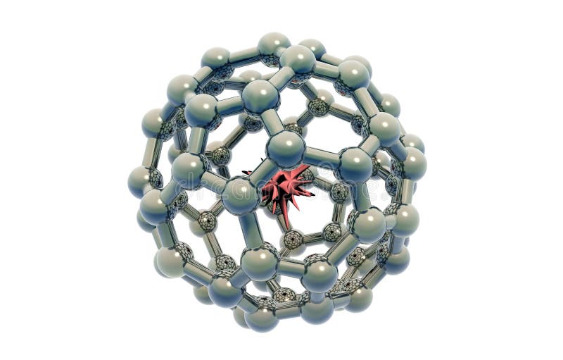 Bucky Ball molecular model stock illustration. Illustration of germs ...