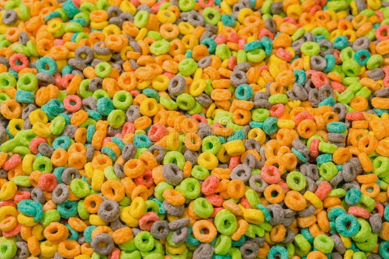 Bucles Dulces Multicolores De Cereales Foto de archivo - Imagen de ...