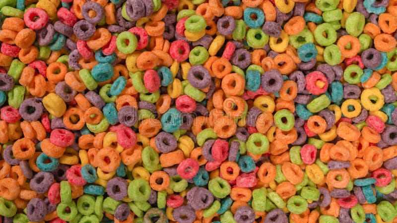 Bucles Dulces Multicolores De Cereales Imagen de archivo - Imagen de ...