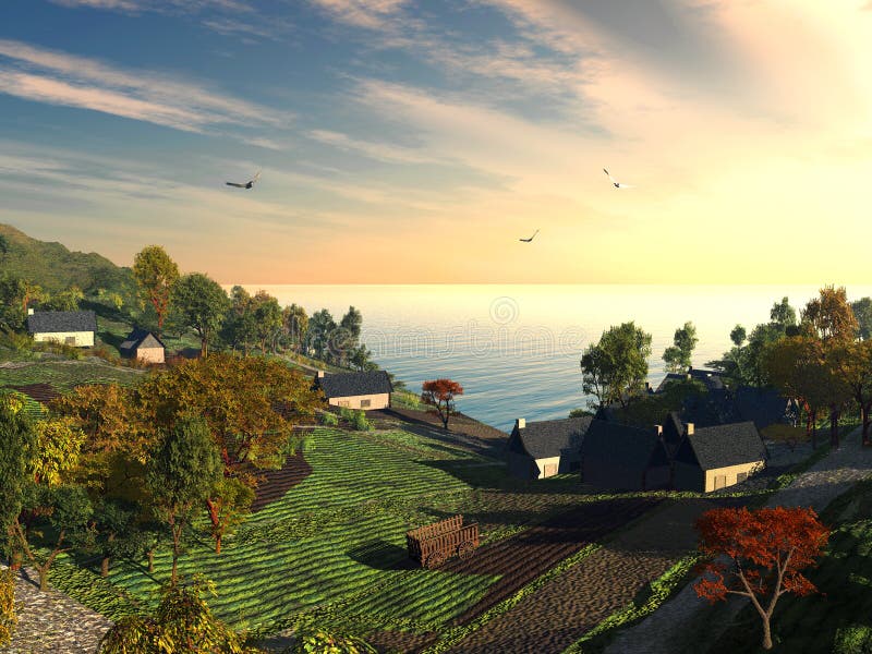 Bucolic dream stock image. Image of seasons, clouds, conceptual - 1366561