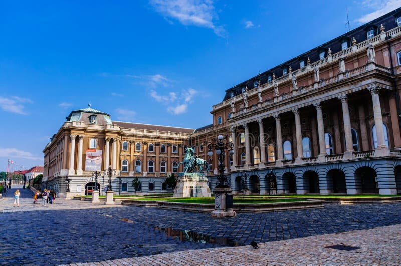 Buda Castle Construction Site Editorial Stock Photo - Image of ...