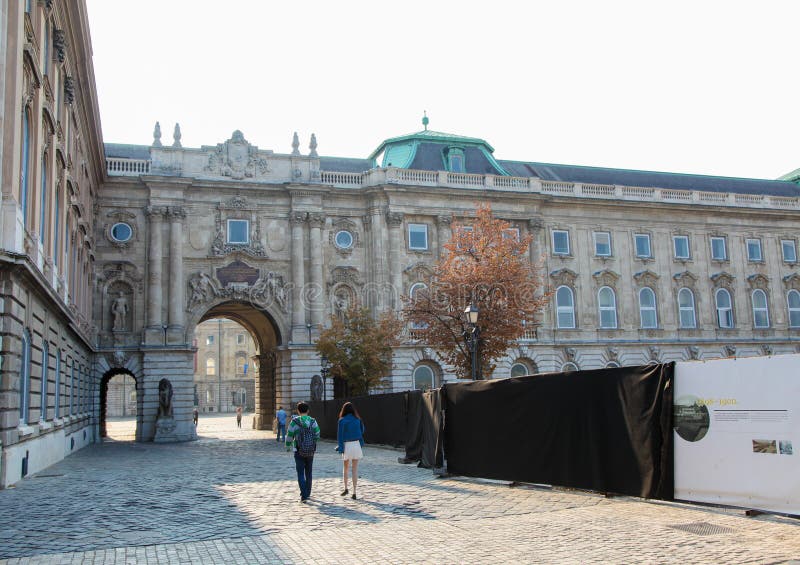 Buda Castle Construction Site Editorial Stock Photo - Image of ...