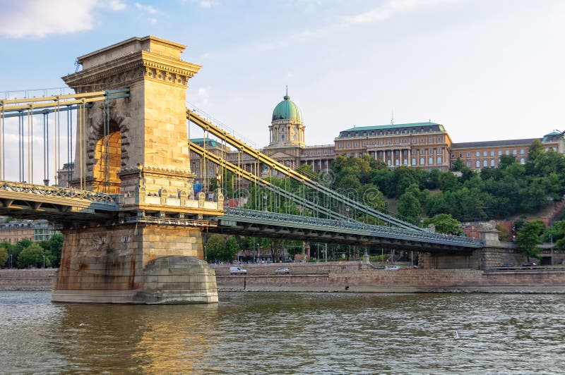 Buda Castle and Chain Bridge - Budapest Editorial Stock Photo - Image ...