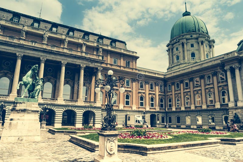 Buda Castle courtyard editorial stock image. Image of famous - 93080799