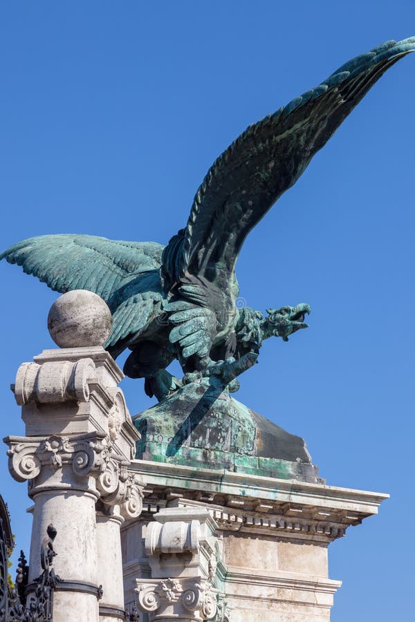 Turul statue of Tatabanya stock image. Image of statue - 18943605