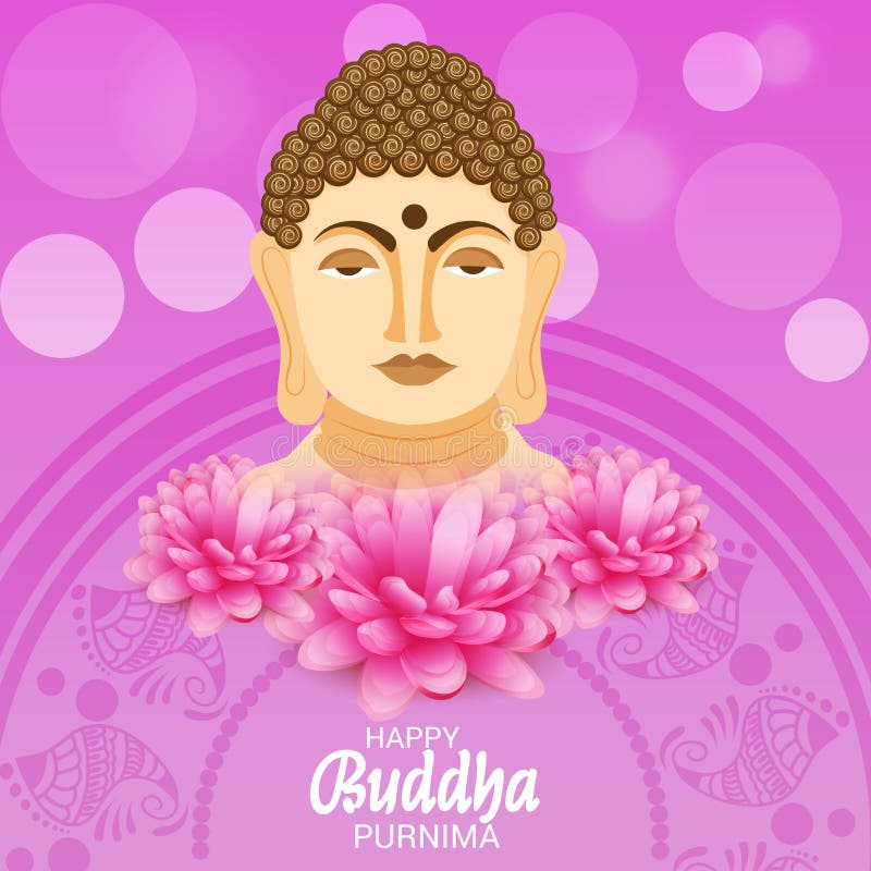 Buda feliz Purnima stock de ilustración. Ilustración de extracto ...
