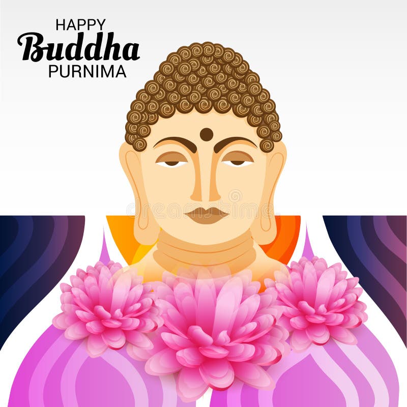 Buda feliz Purnima stock de ilustración. Ilustración de asia - 115115170