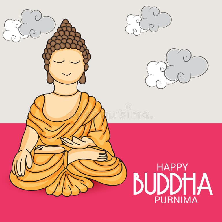 Buda feliz Purnima stock de ilustración. Ilustración de asia - 91434333
