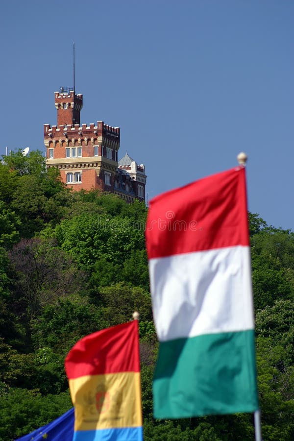 Buda Hill from Elizabeth Bridge Stock Image - Image of elizabeth, white ...