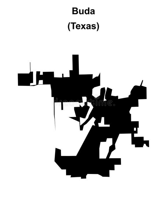 Buda outline map stock vector. Illustration of design - 357643239