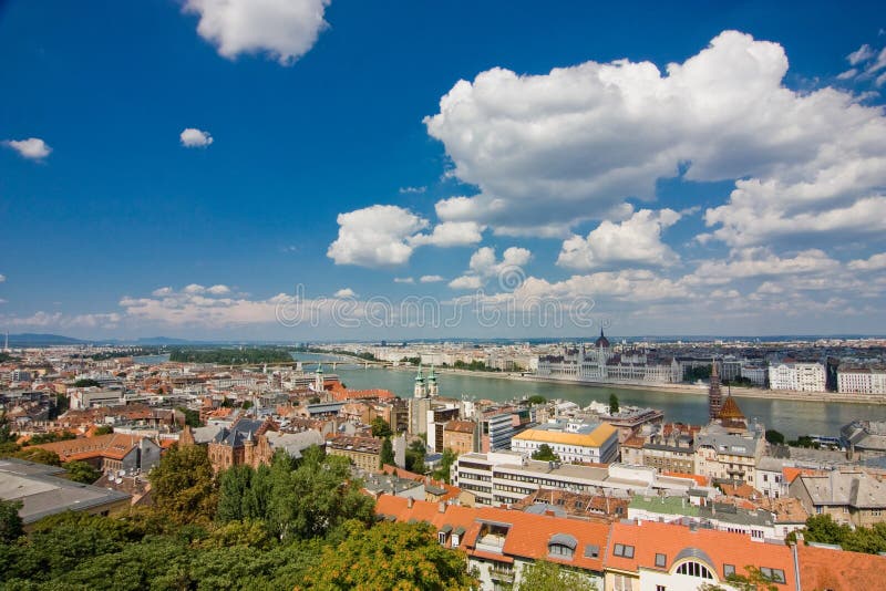 Buda and Pest stock photo. Image of parliament, hungary - 49411668