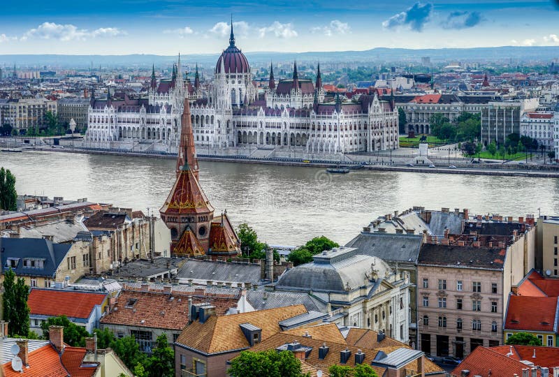 Budapest landscape with editorial stock photo. Image of budapest - 77032468