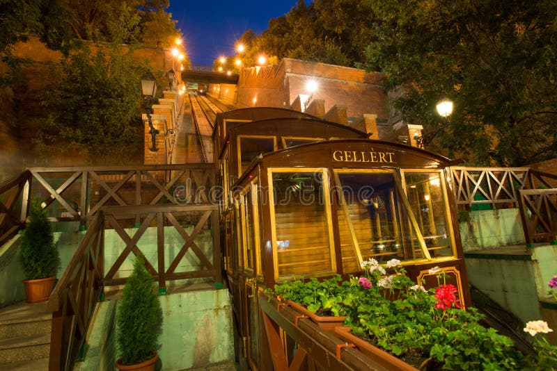 Budapest Castle Hill Funicular Editorial Stock Image - Image of buda ...
