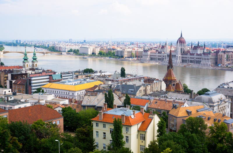 Budapest City from High View Point Stock Image - Image of riverside ...