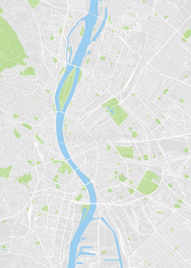 Budapest Colored Vector Map Stock Vector - Illustration of city ...