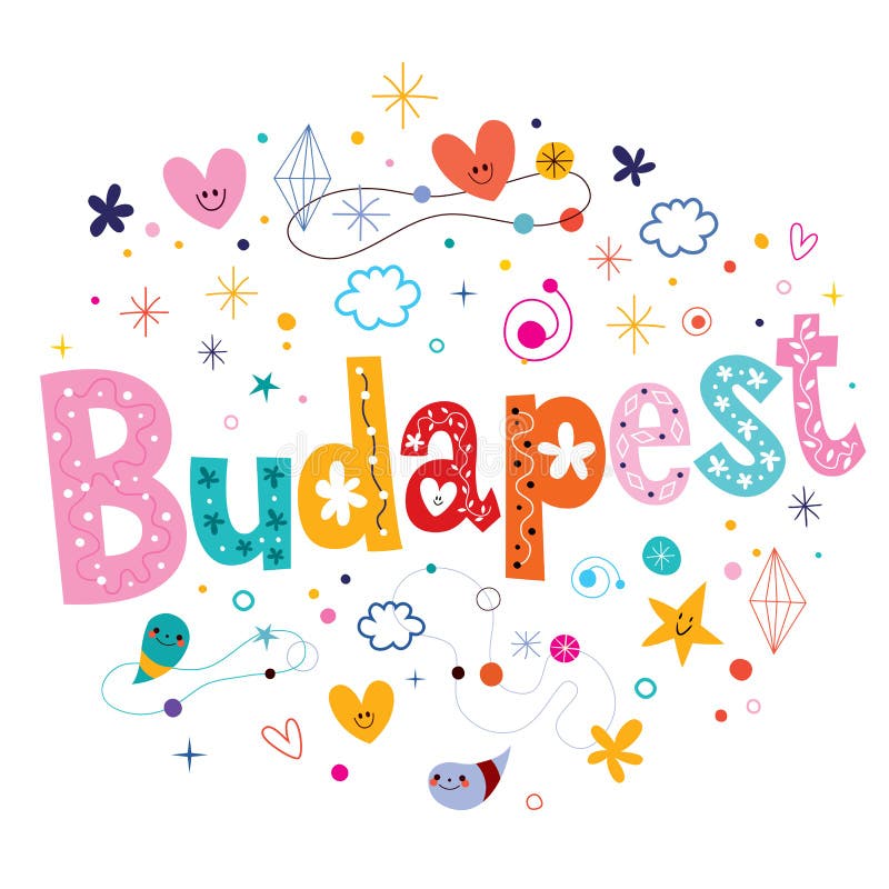 Budapest Lettering. Handwritten Name Of The Hungary Capital. Stock ...