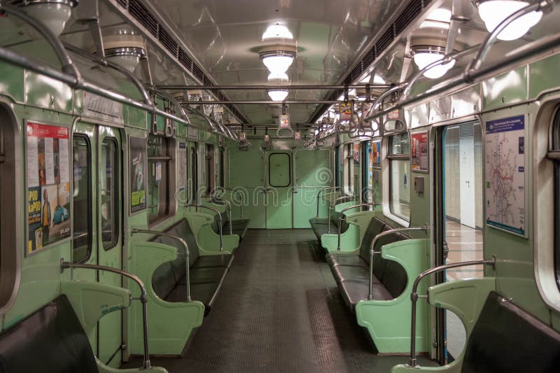 Budapest Subway, Detail of an Old Retro Metro Car Stock Photo - Image ...