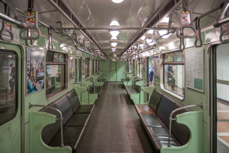 Budapest Empty Subway, Inside of an Old Retro Metro Stock Image - Image ...