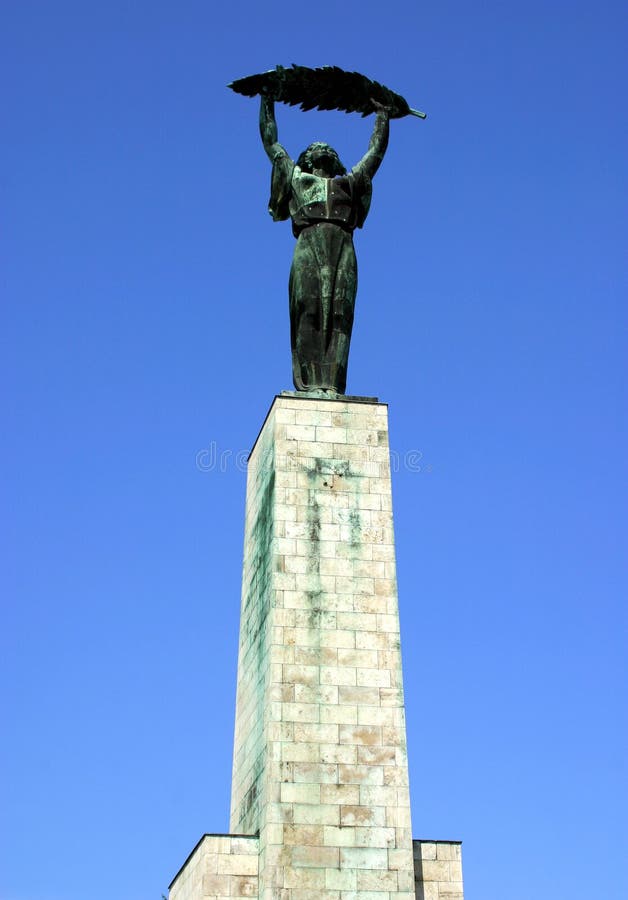 Budapest freedom monument stock image. Image of blue - 20424487