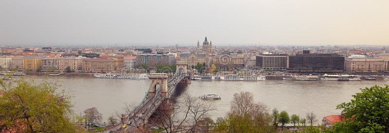 Budapest, Hungary - 17 April 2018: a Panorama of the City. Editorial ...