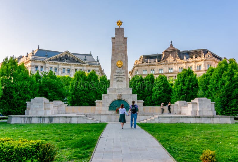 Budapest, Hungary - April 2019: Soviet Heroic Memorial in Budapest ...