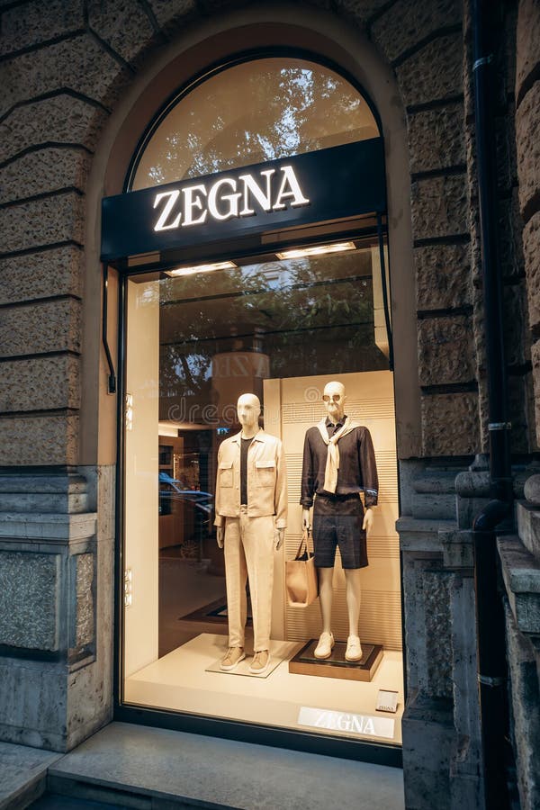 Zegna Store Facade in Central Budapest Editorial Stock Photo - Image of ...