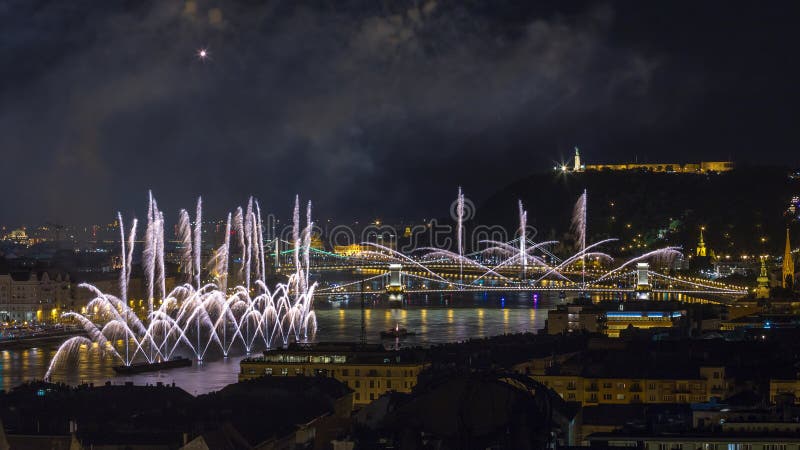 Budapest, Hungary - the Beautiful 20th of August Fireworks Over the ...