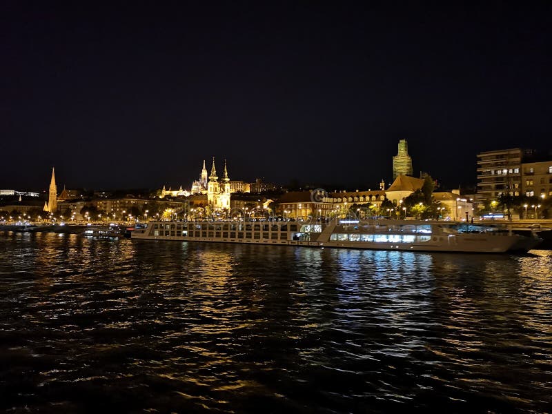 Budapest, Hungary, Capitol Building at Night. Artistic Look in Colours ...