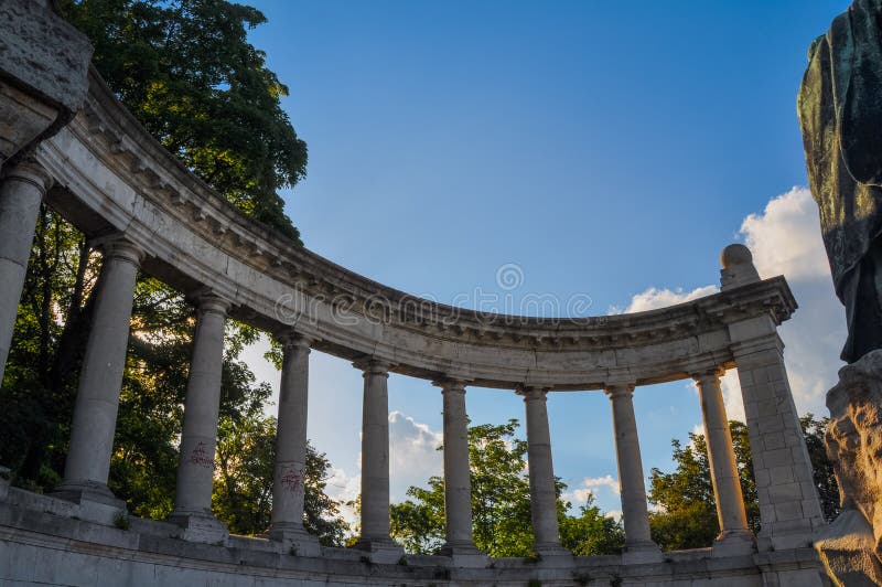 Budapest columns in a park stock image. Image of featuring - 145893833