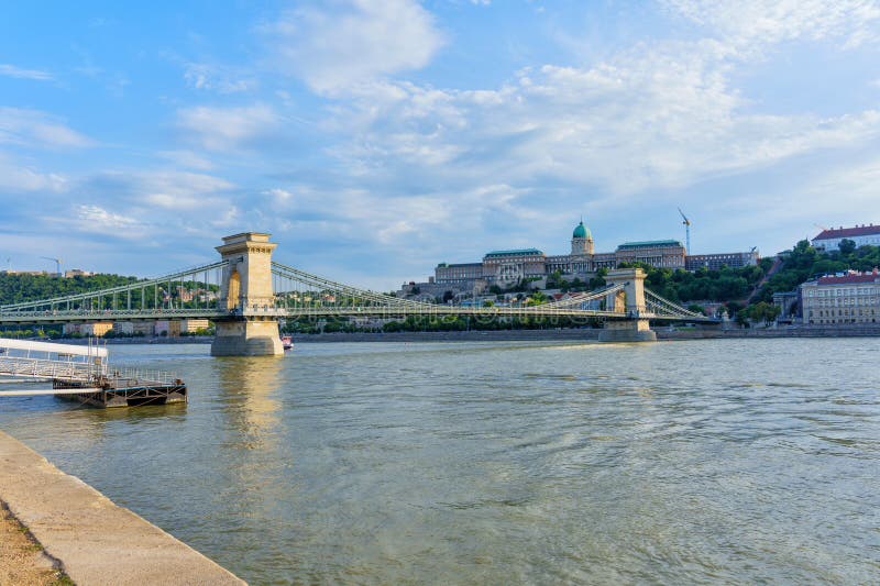 Budapest, Hungary - July 7, 2024: Chain Bridge and Buda Castle ...