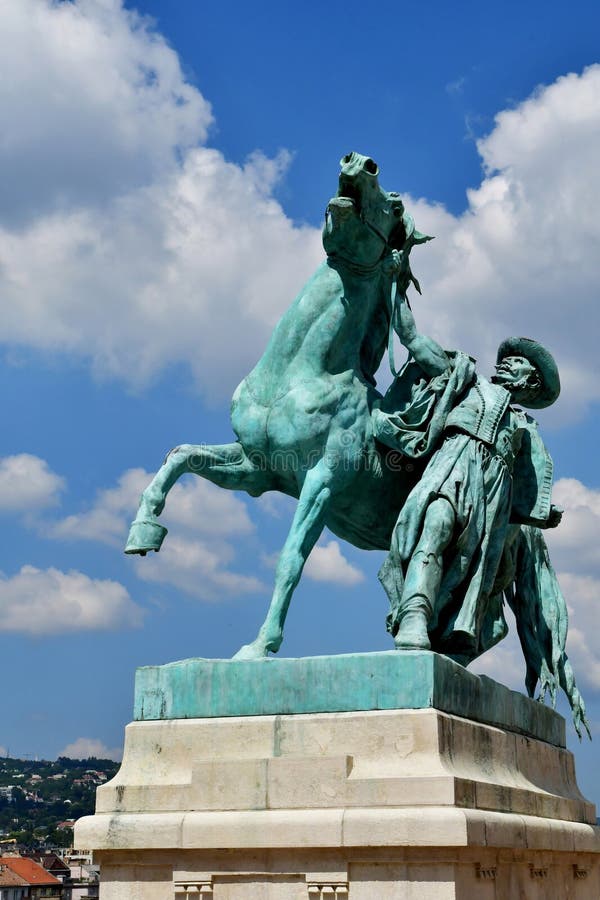 Statue of the Horseherd - Buda Castle - Budapest Stock Image - Image of ...