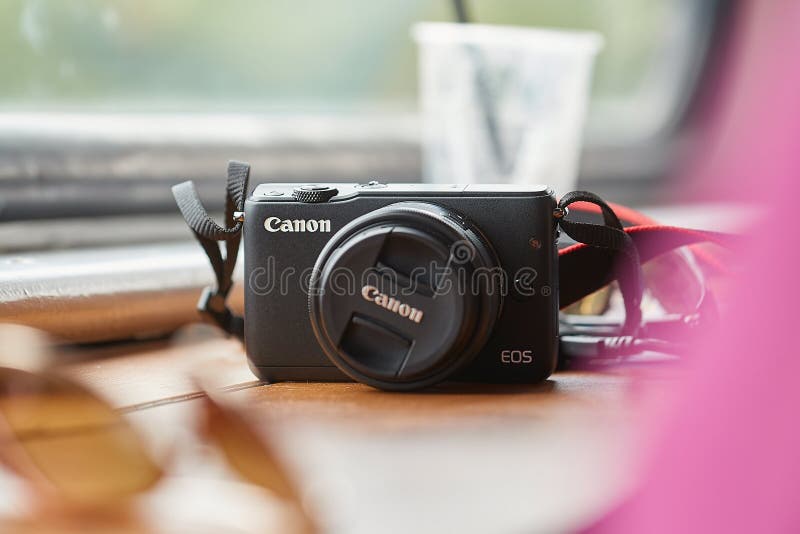 Camera on a table editorial image. Image of tiny, summer - 125197235