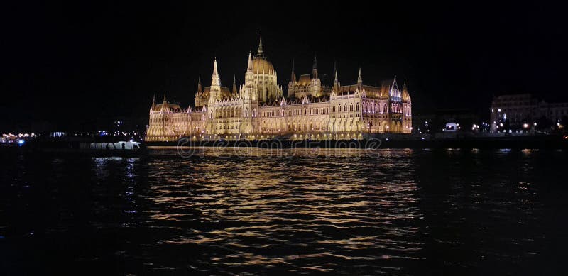 Budapest Hungary Night Water Free Stock Photo - Image of budapest ...