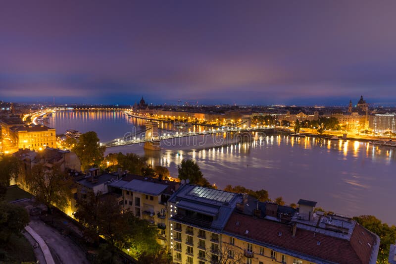 Sunrise Over Budapest: a View from the Buda Hills Stock Photo - Image ...
