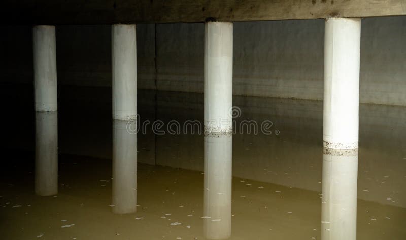 Flooded Columns in a Tunnel â€ Water Submerging Architectural ...
