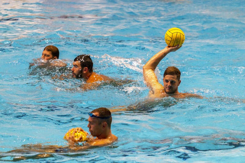Water Polo Training Match of OSC Hungary Editorial Stock Image - Image ...