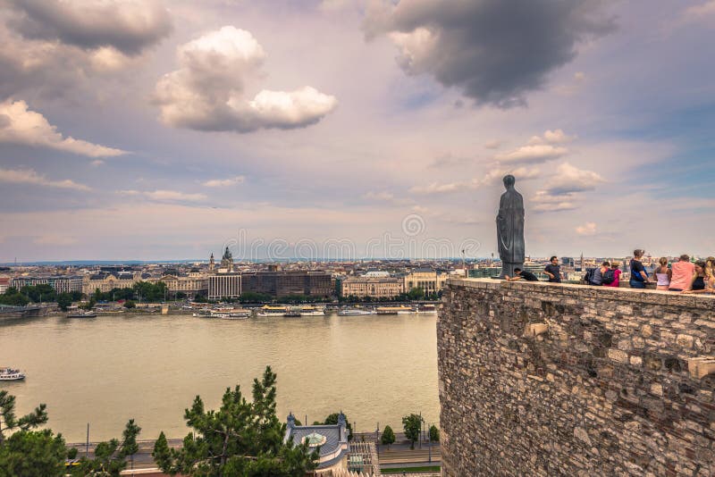Budapest - June 22, 2019: Danube River Seen from the Buda Side of the ...