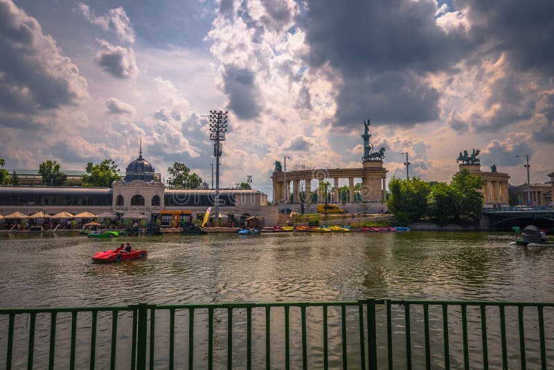 Budapest - June 22, 2019: Heroes Square on a Summer Day in Budapest ...