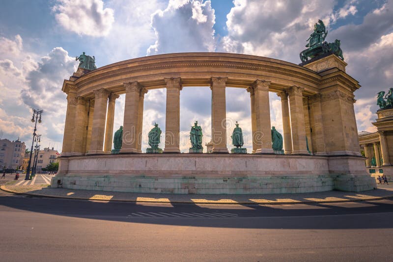 Budapest - June 22, 2019: Heroes Square on a Summer Day in Budapest ...